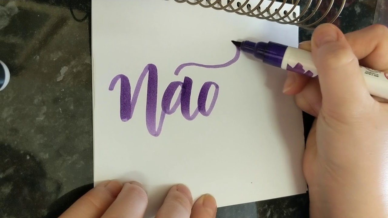 Nadia - modern calligraphy name - YouTube