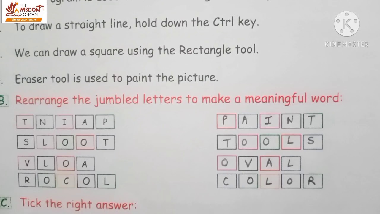 Grade 1/ Computer/ Ch 7 Fun with Paint/22 Jan - YouTube