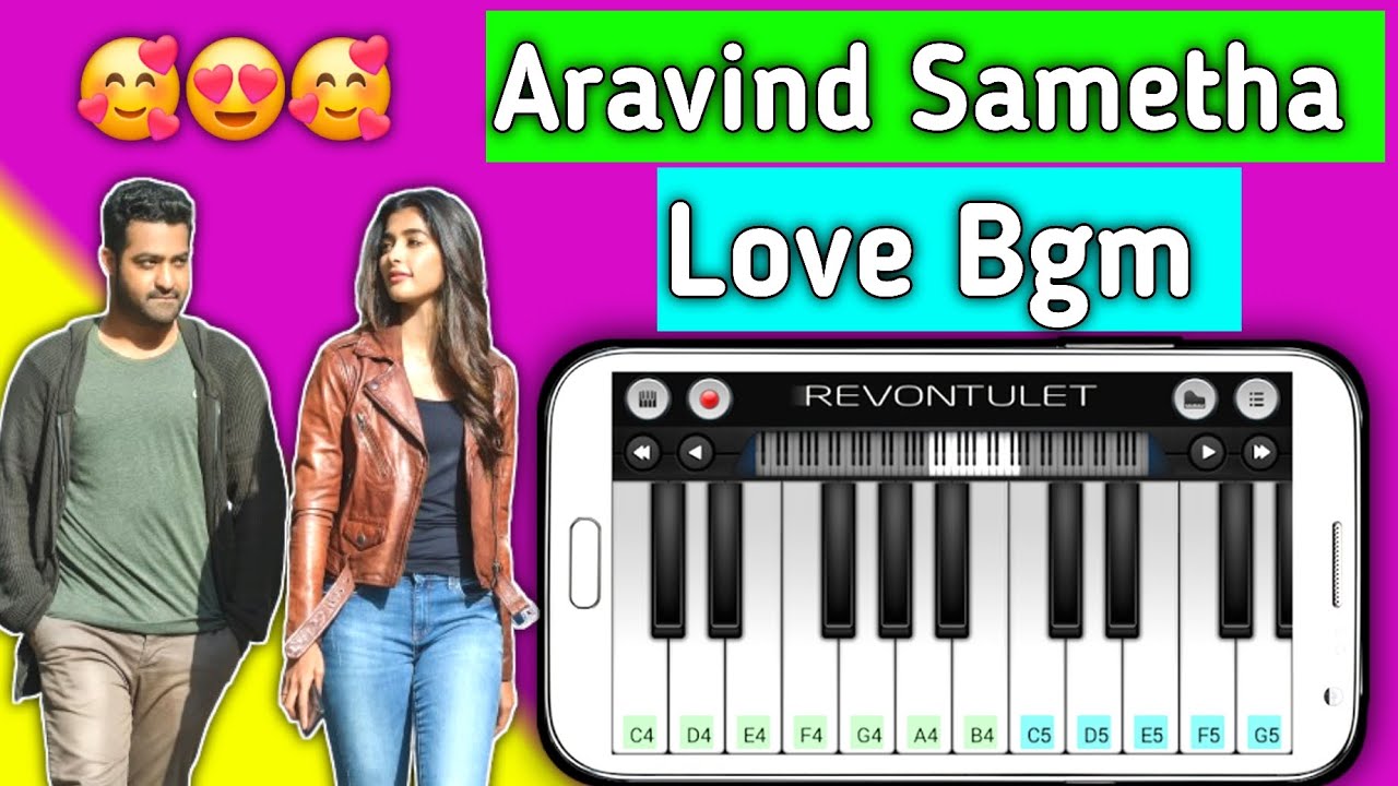 Aravind Sametha Movie Love BGM | Piano tutorial | Walk Band Tutorial ...