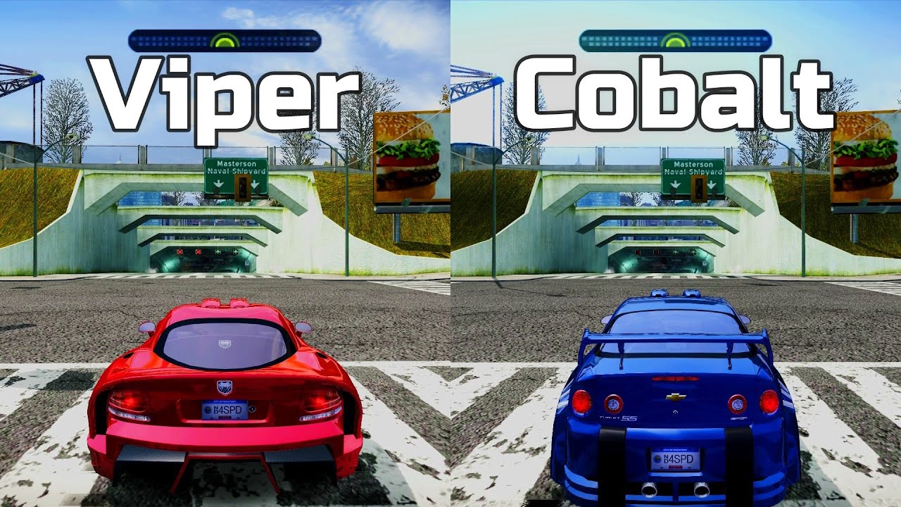 NFS Most Wanted: Dodge Viper SRT vs Chevrolet Cobalt SS - Drag Race ...