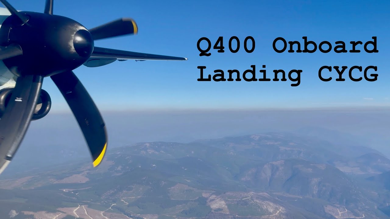 Dash 8 Q400 Onboard Landing - YouTube