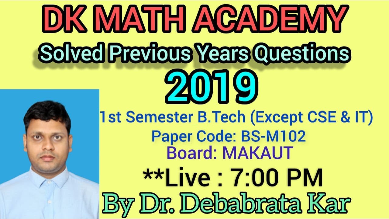 2019(PART-4) MAKAUT Previous Years Questions Solved, B.Tech Except CSE ...