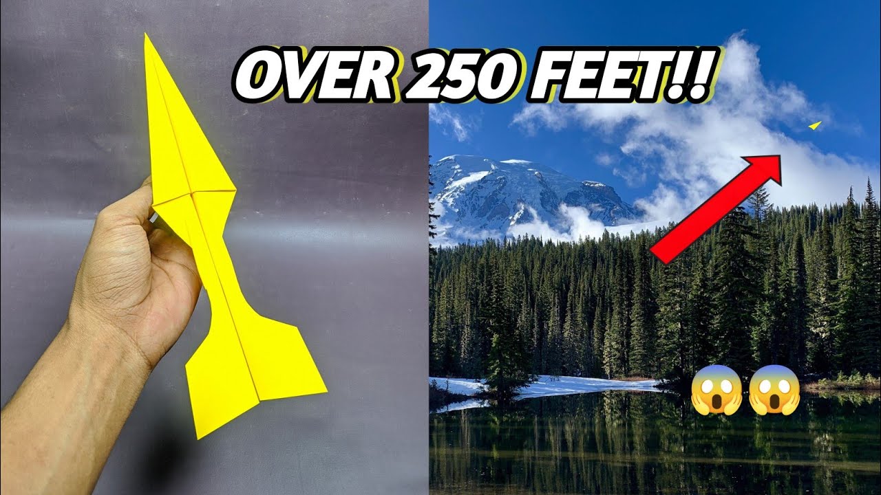 Over 250 feet, how to make paper airplane fly high - YouTube