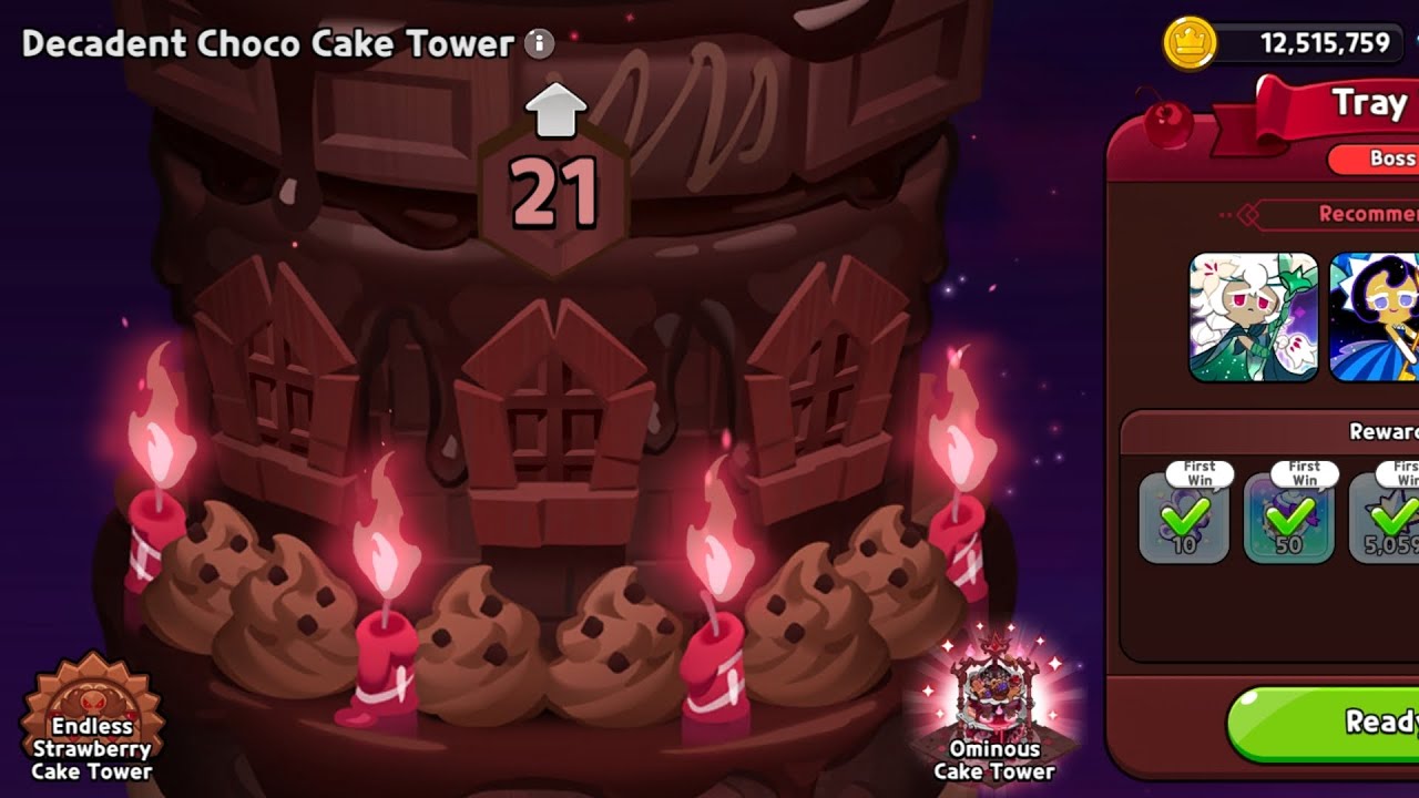 Decadent choco cake tower tray 21 f2p guide - YouTube