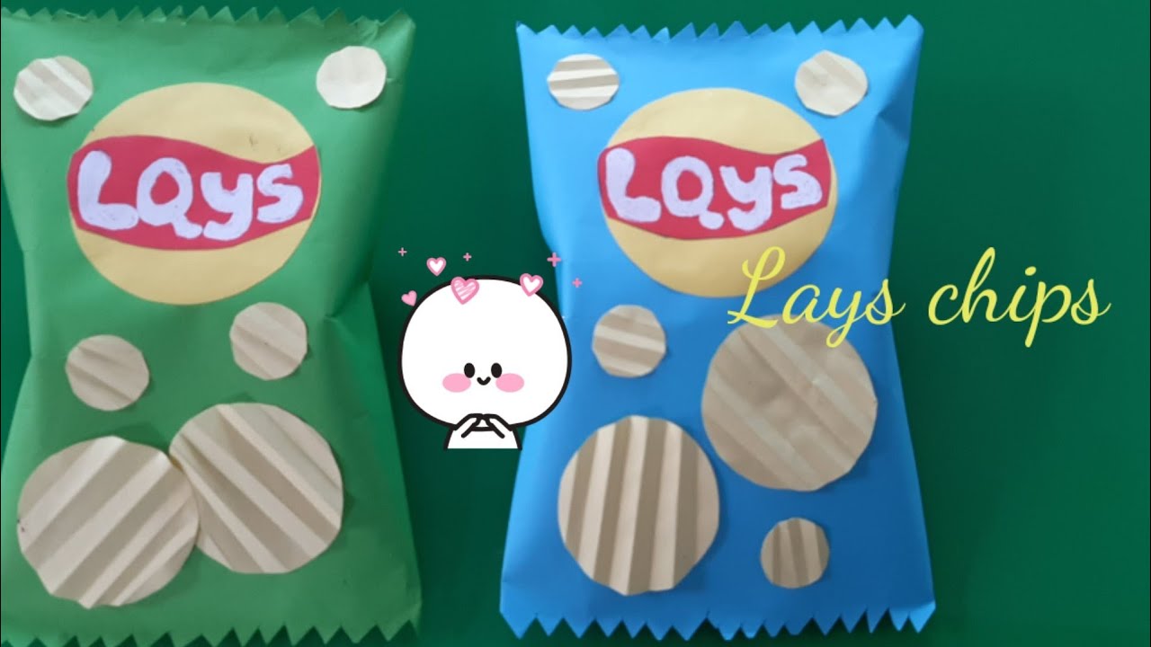 DIY paper lays chips / with packet and chips/#layspotatochips - YouTube