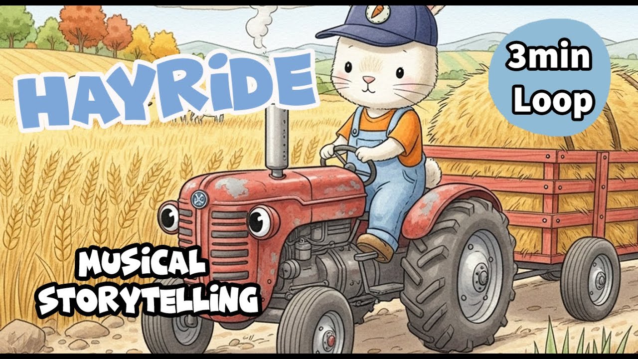 [3 Min Loop] Hayride | Happy Autumn Happy Ride | Tractor Wagon ...