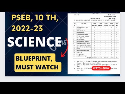 SCIENCE BLUEPRINT || SYLLABUS || PAPER PATTERN || CLASS 10TH|| PSEB ...