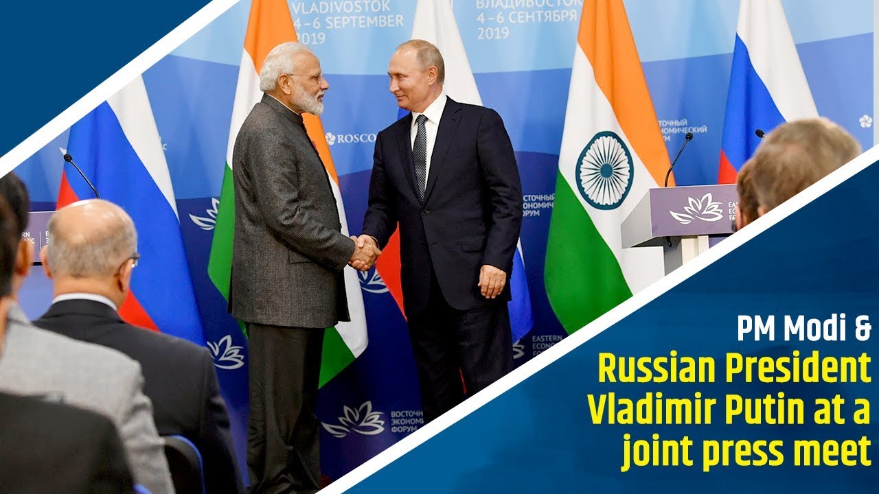 PM Modi & Russian President Vladimir Putin at a joint press meet - YouTube