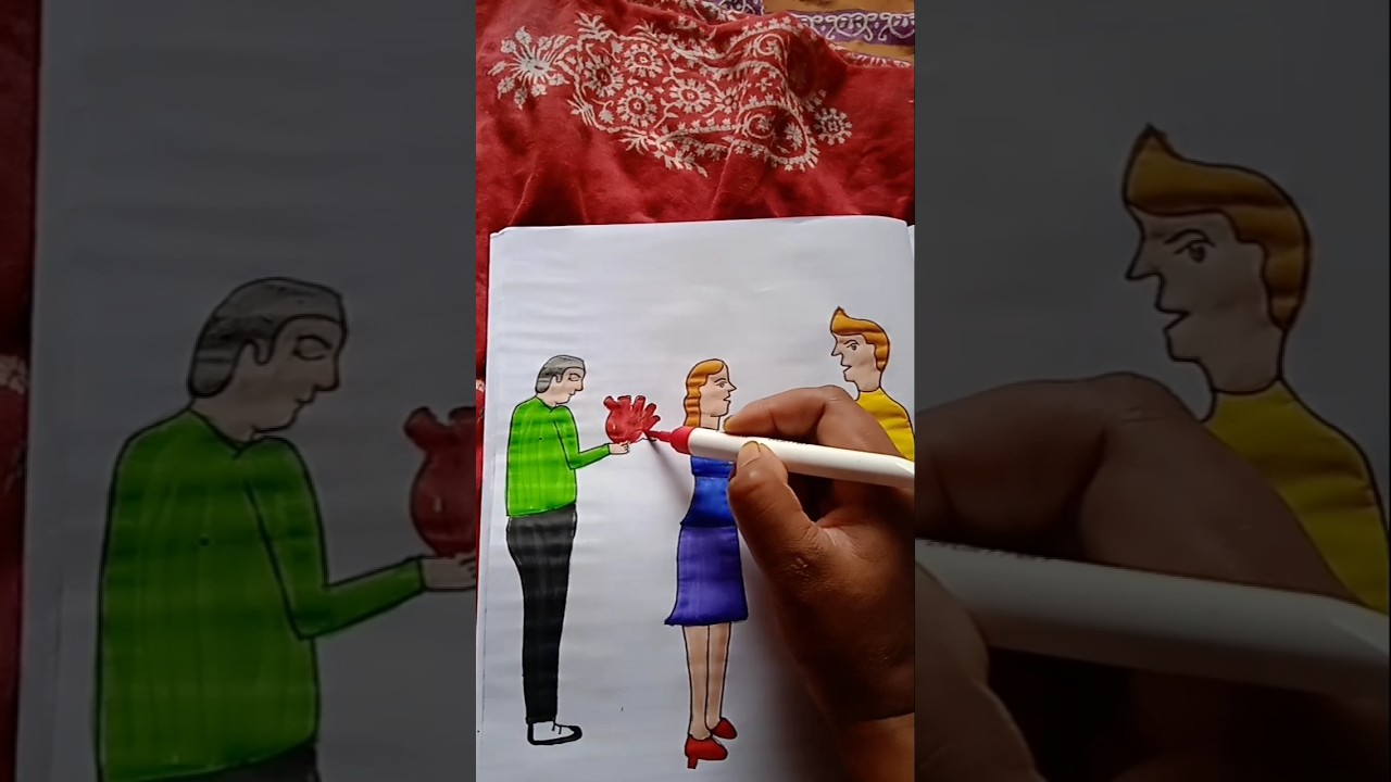 real love vs fake love #art #drawing #subscribe #ytshorts #mix ...