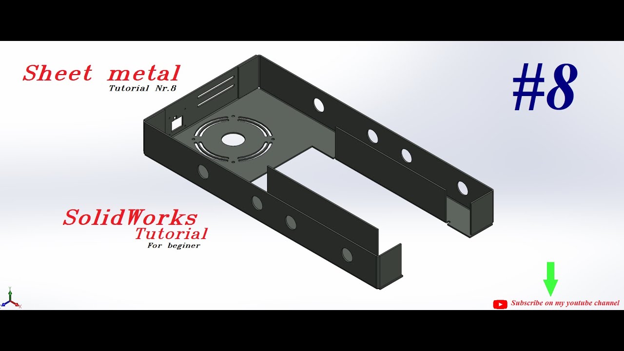 SolidWorks tutorial for beginners Exercise nr 8 / Sheet metal tutorial ...