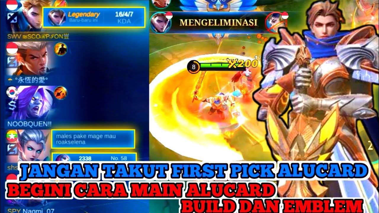 ALUCARD FIRST PICK DI MYTIC || GAUSAH TAKUT FIRST PICK ALUCARD KALO ...