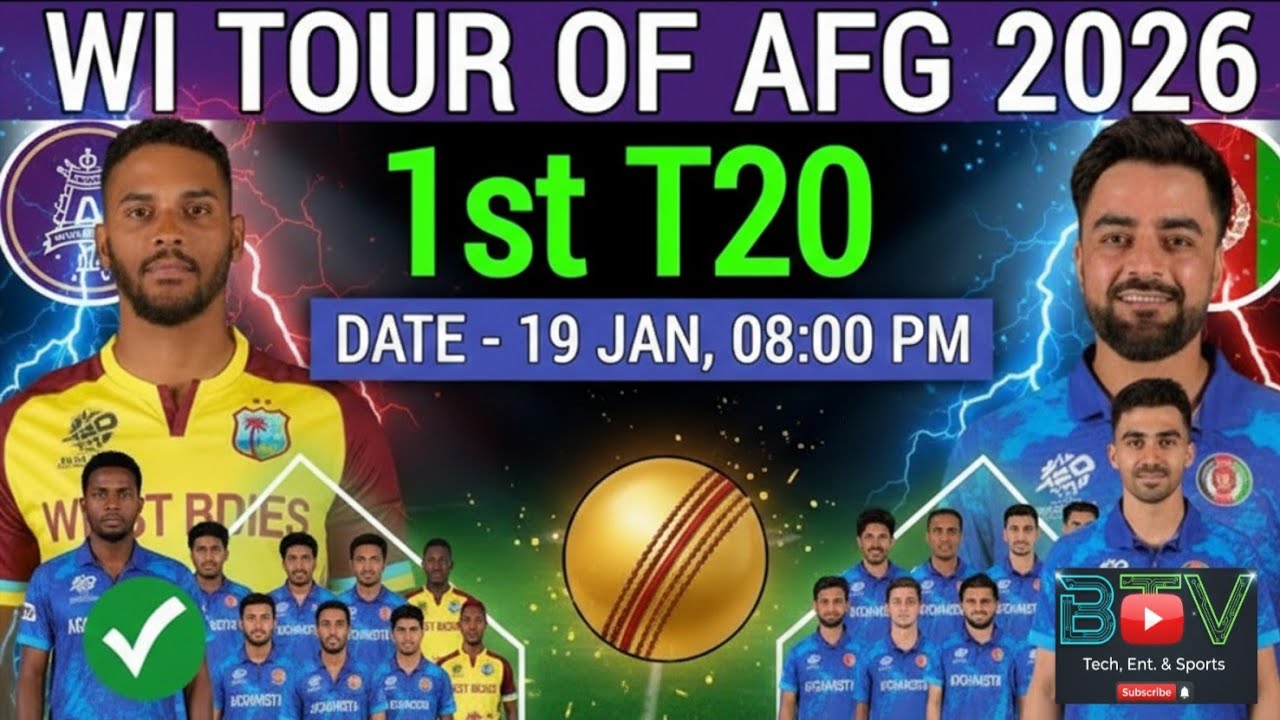 AFG vs WI 1st T20 Playing 11 || AFG vs WI 1st T20 Both Teams Strongest ...