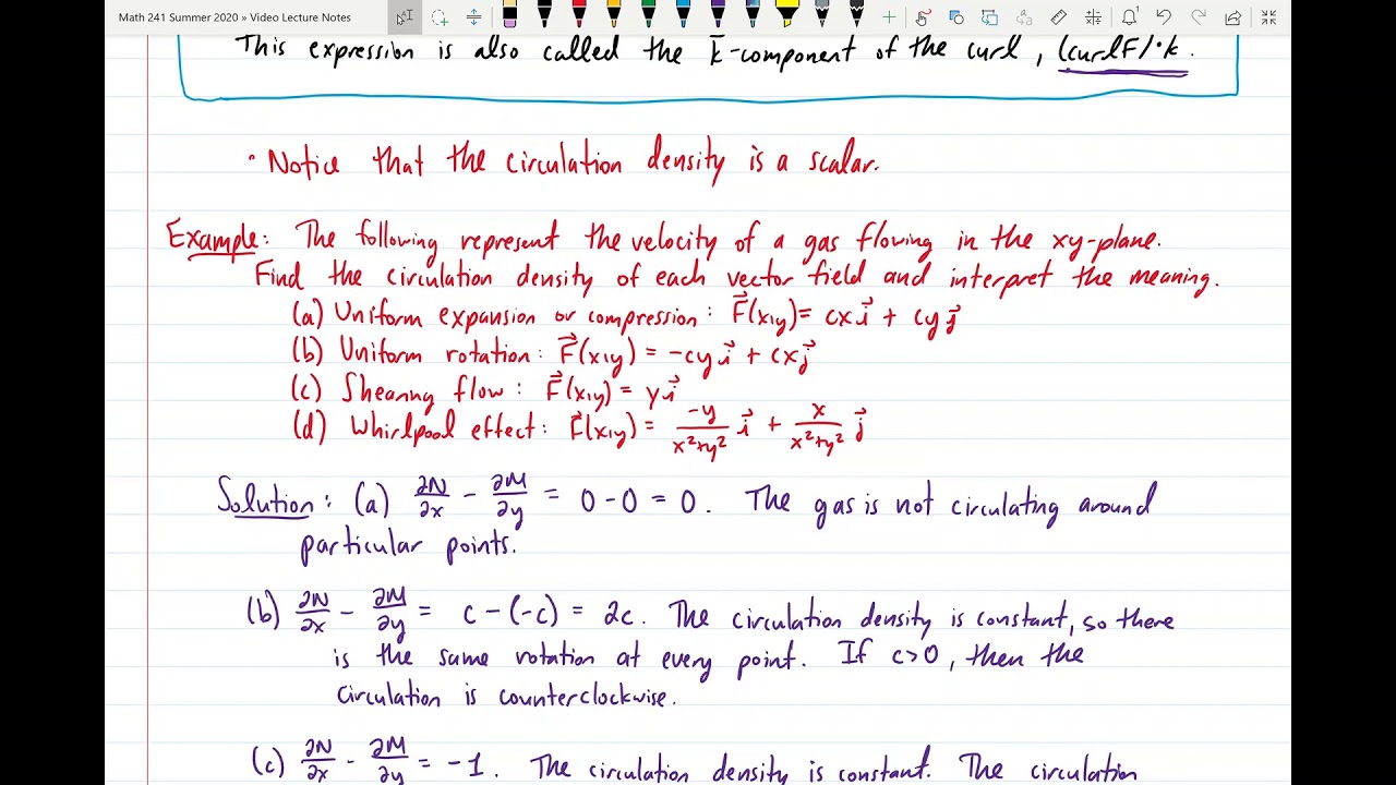 Section 16-4 Part 1: Circulation Density and Divergence - YouTube