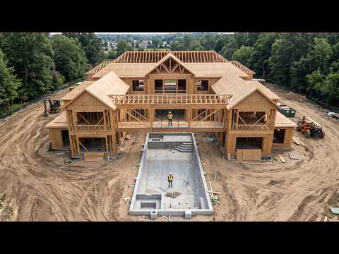 This man is building a luxury mansion from scratch back in his old village in just six months!