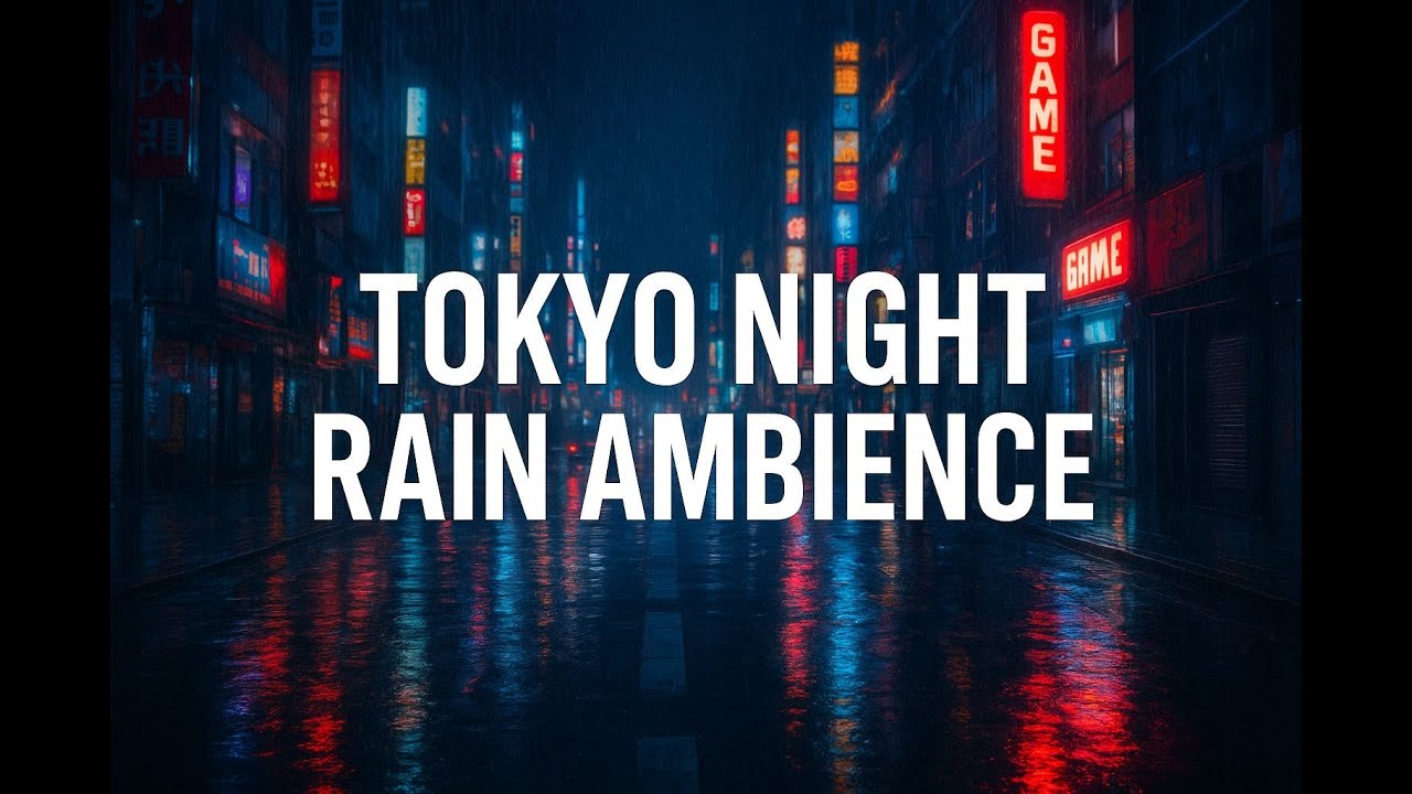Tokyo Night Rain Ambience- 3 Hours of Soothing Tokyo Street Rain Sounds ...