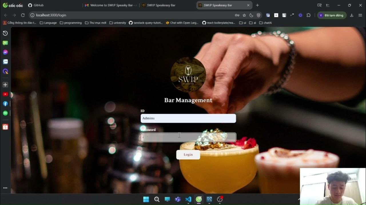 Quick Bar Website Project Demo - YouTube