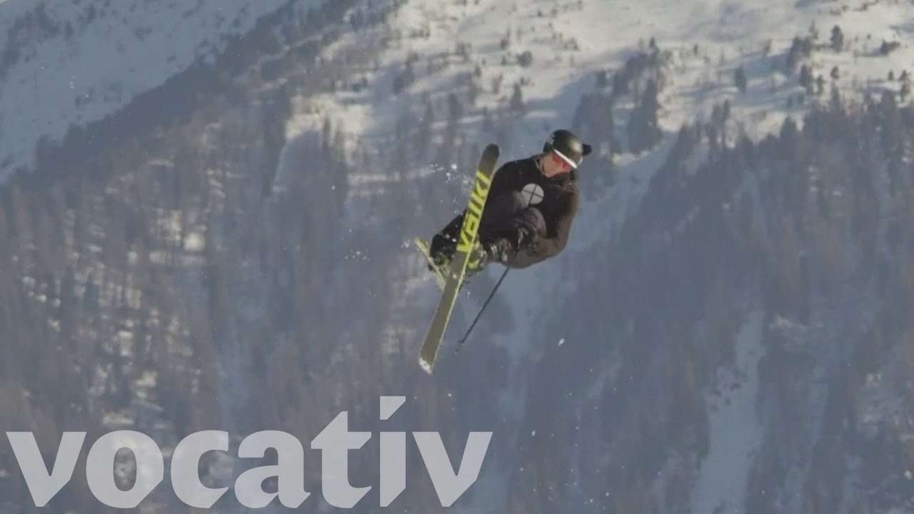 Skier Flips And Spins In World First Trick - YouTube