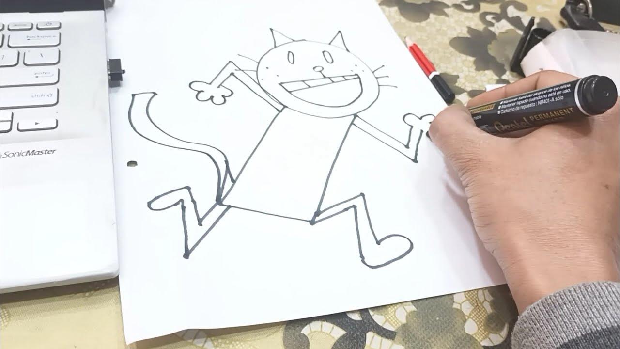 How To Draw Petey The Cat From Dog Man - YouTube