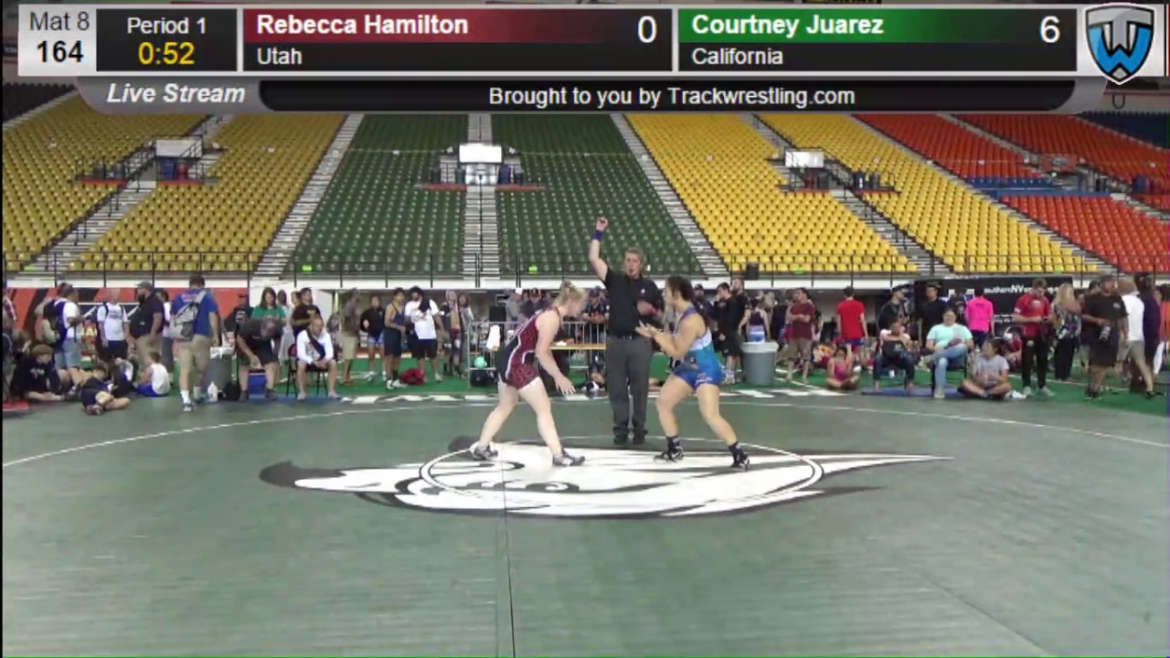 575 HS GIRLS 164 Rebecca Hamilton Utah vs Courtney Juarez California ...
