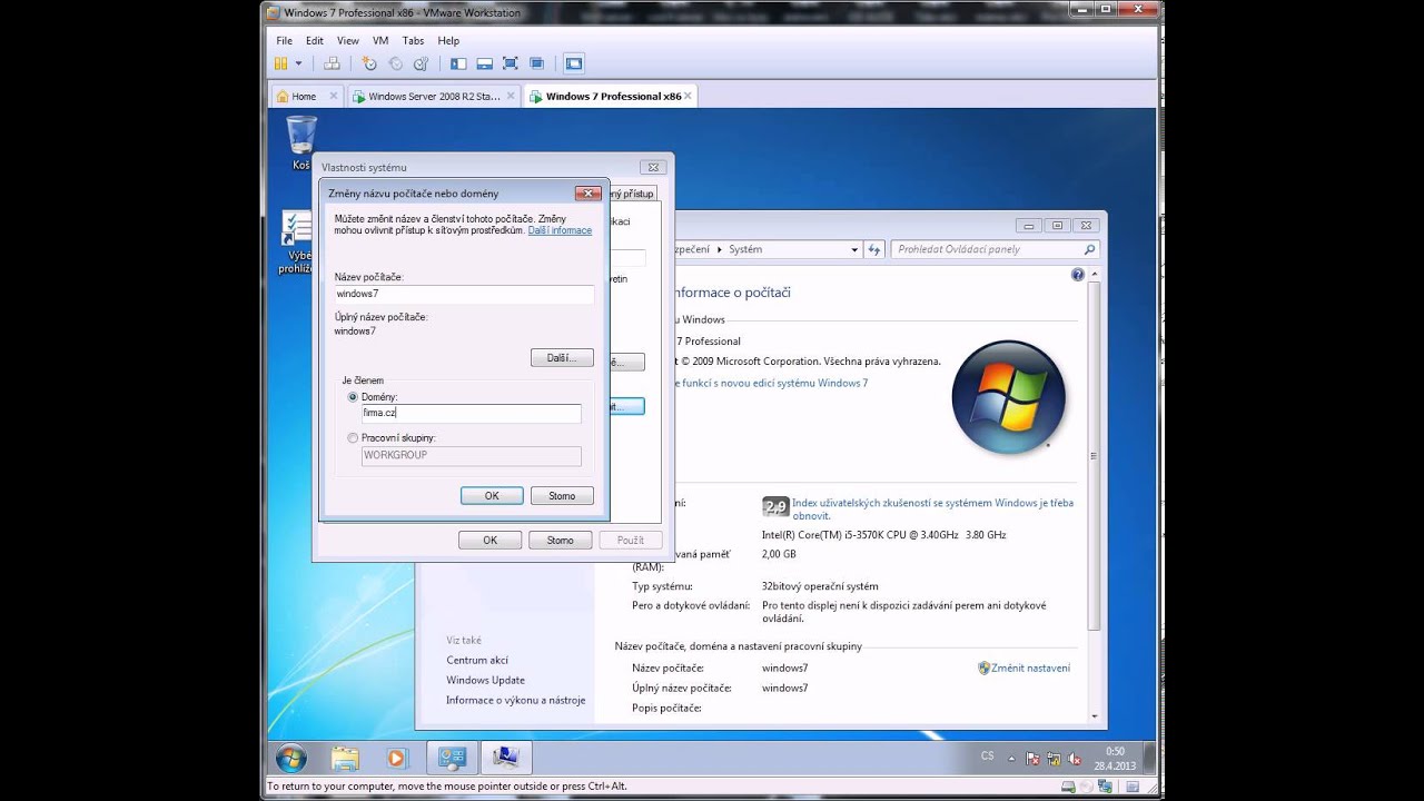 Windows 7 - připojení do AD - YouTube