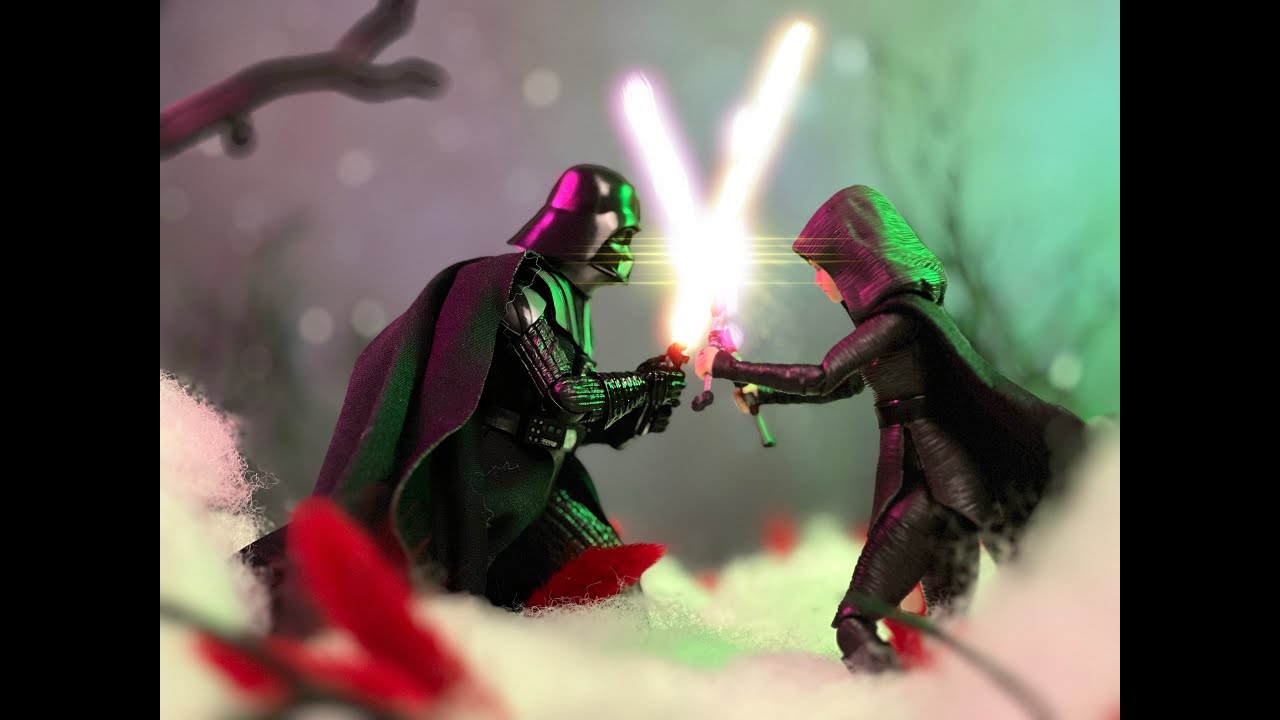 Darth Vader vs Rey...Darth Vader Stop Motion - YouTube