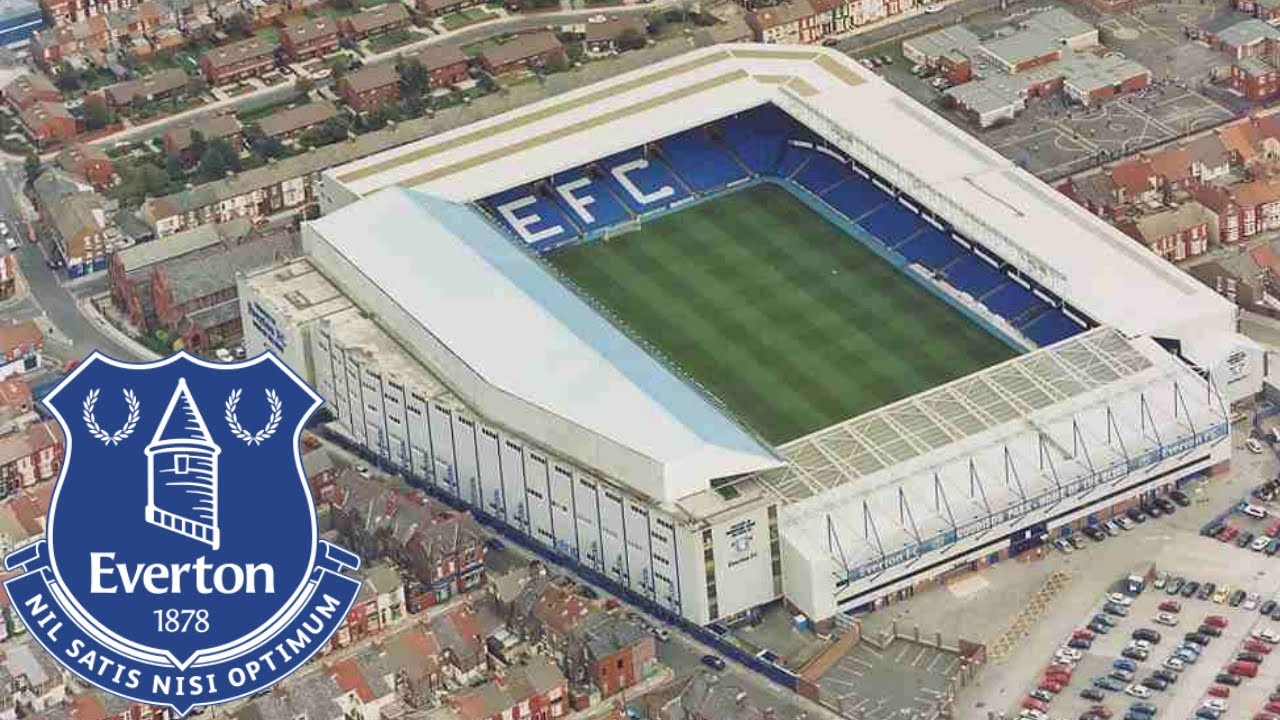 EVERTON Stadium (Goodison Park) Aerial View - YouTube