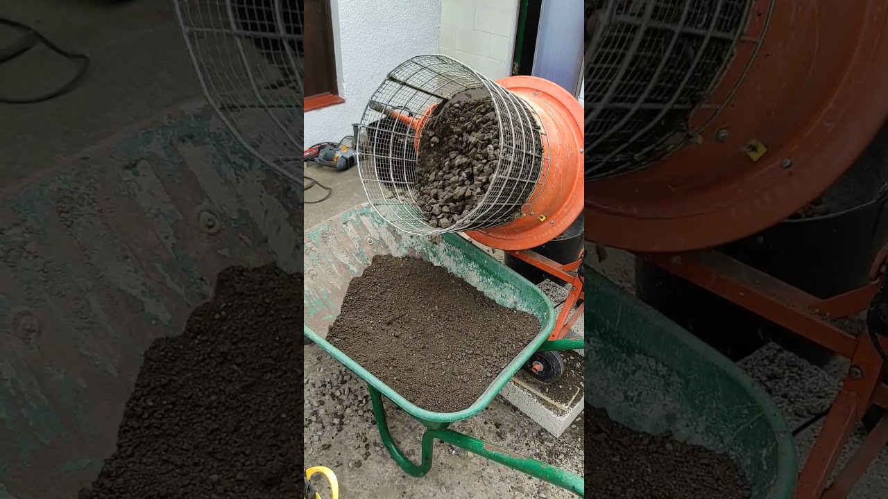 DIY soil sieve, attachment to the concrete mixer - YouTube