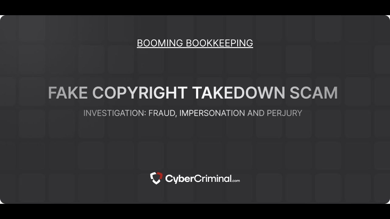 Booming Bookkeeping -Investigation for Fraud, Impersonation and Perjury ...