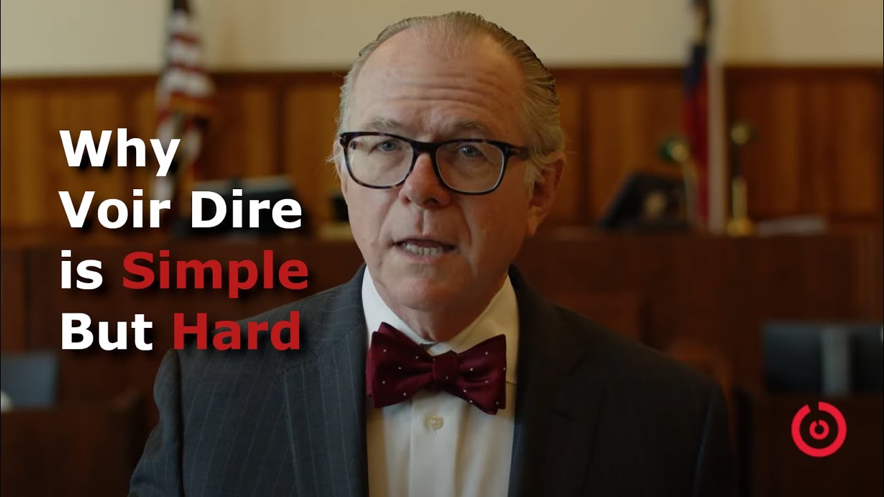 Why Voir Dire is Simple But Hard - YouTube