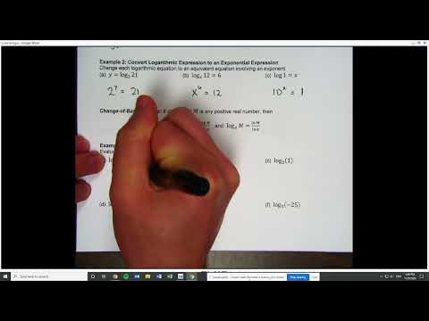 Section 4.4 Logarithmic Functions - YouTube
