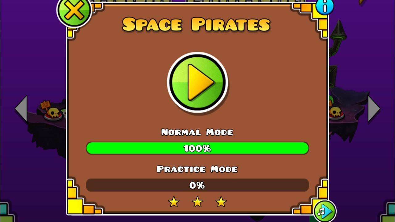 Geometry Dash World “Space Pirates” 100% Complete - YouTube