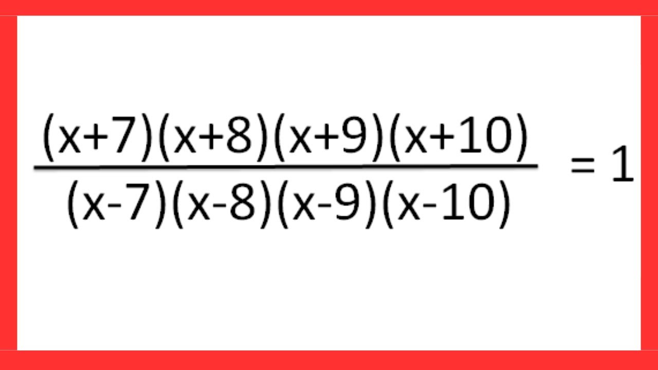 A Nice Algebra Problem || Math Olympiad - YouTube