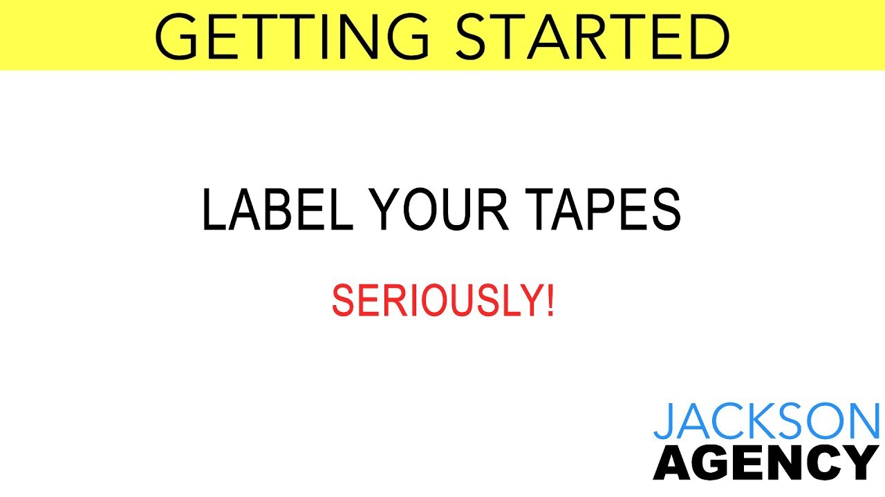 GS: Label Your Self Tapes - YouTube