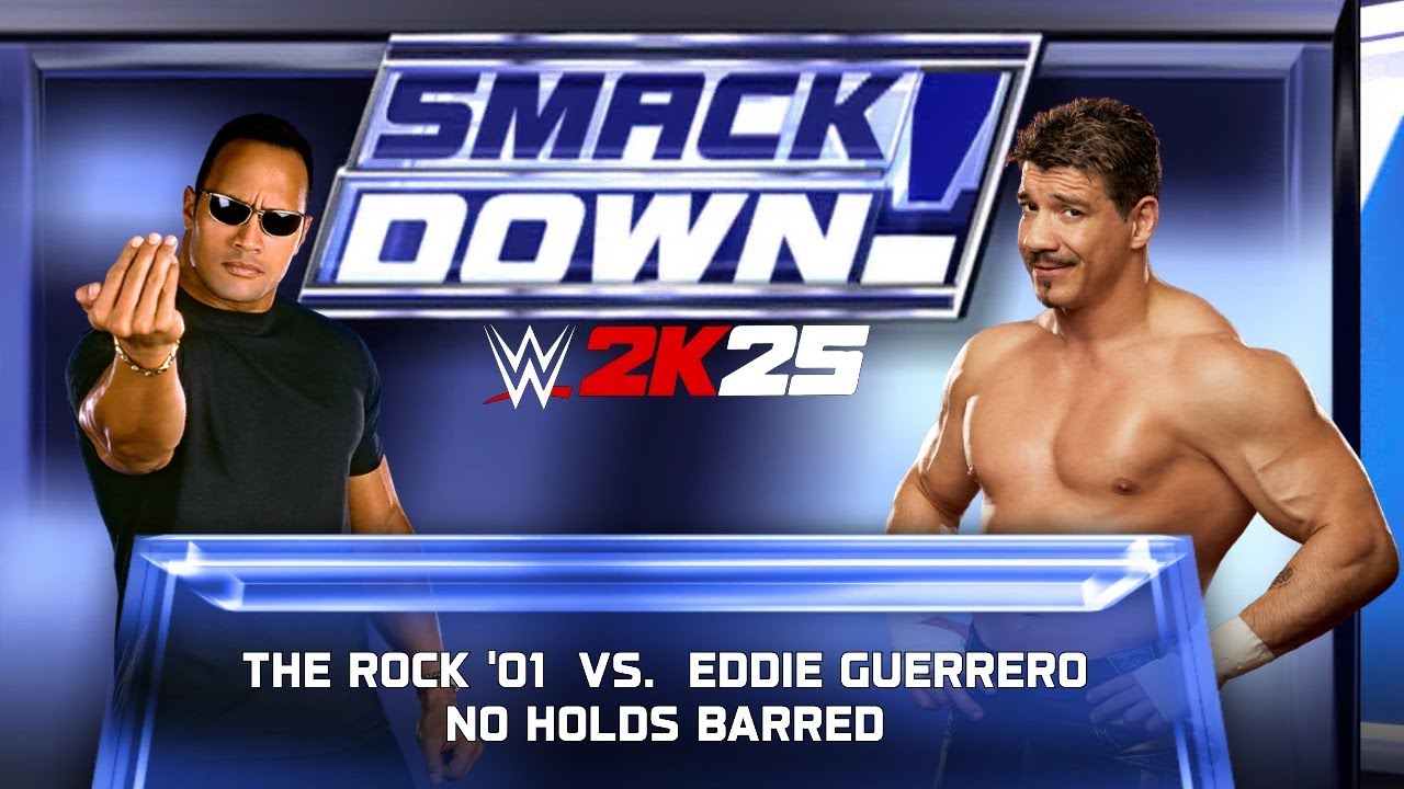 WWE 2k25 - The Rock '01 vs Eddie Guerrero: No Holds Barred Match at ...