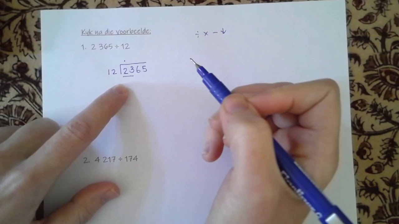 Wiskunde : Graad 6 : Week 6 : 4. Langdeling - YouTube