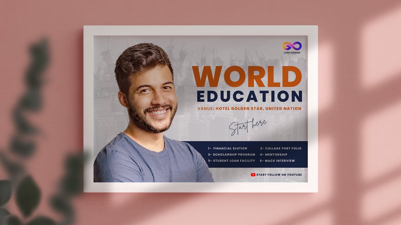 Learn Education poster design in Photoshop How to make education poster ...