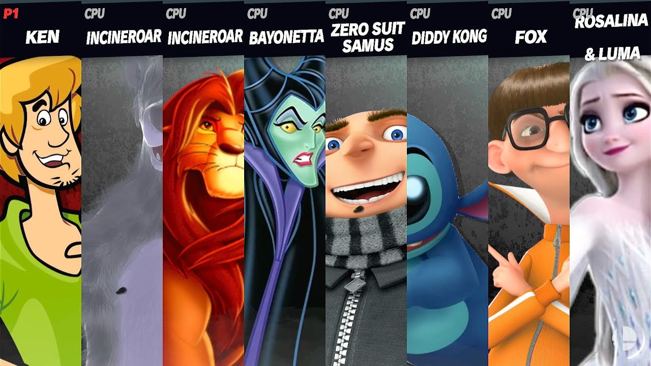 Shaggy vs Baloo vs Simba vs Maleficent vs Gru vs Stitch vs Vector vs ...