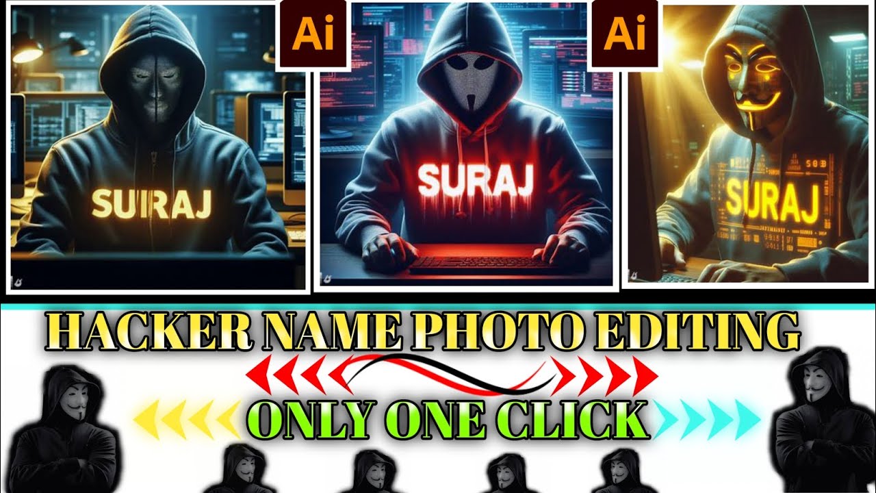 Viral Hacker Name Photo Editing 🔥 prompt bing image creator | microsoft ...