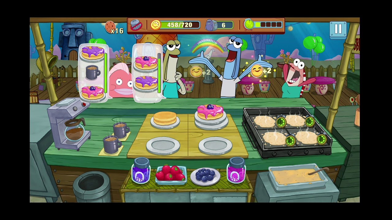 The series spongebob cook off episode 3 finish the pancakes stand - YouTube