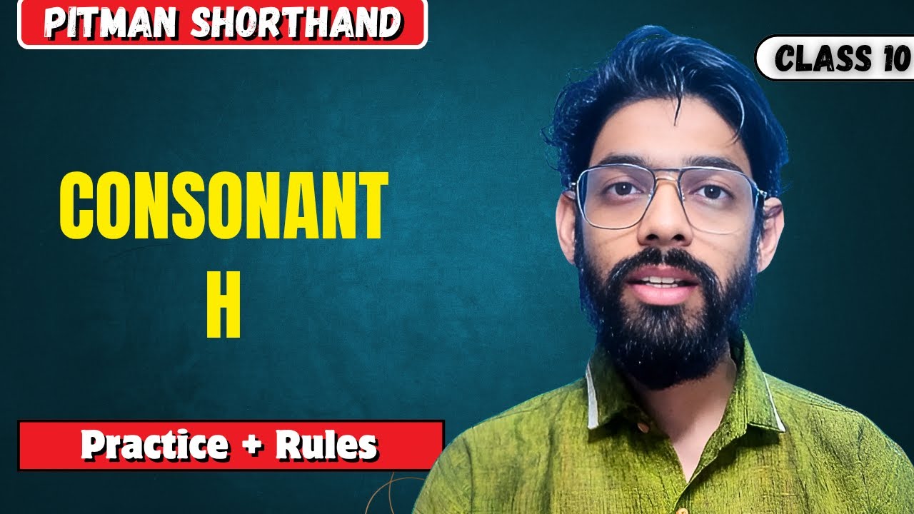 Pitman Shorthand Consonant H Explained | Chapter 4 | Exercise 13 to 16 ...