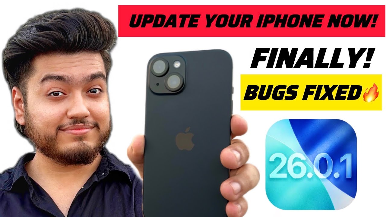 Finally iOS 26.01 Update in iPhone 15, iPhone 16 & iPhone 17🔥 Bugs Fixed🔥 Battery? - YouTube