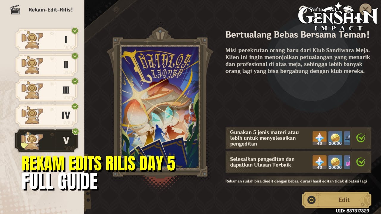 Event Rekam Edit Rilis Day 5 - Genshin Impact 5.4 - YouTube