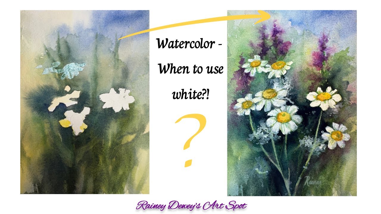 Watercolor - When to use white!? - YouTube