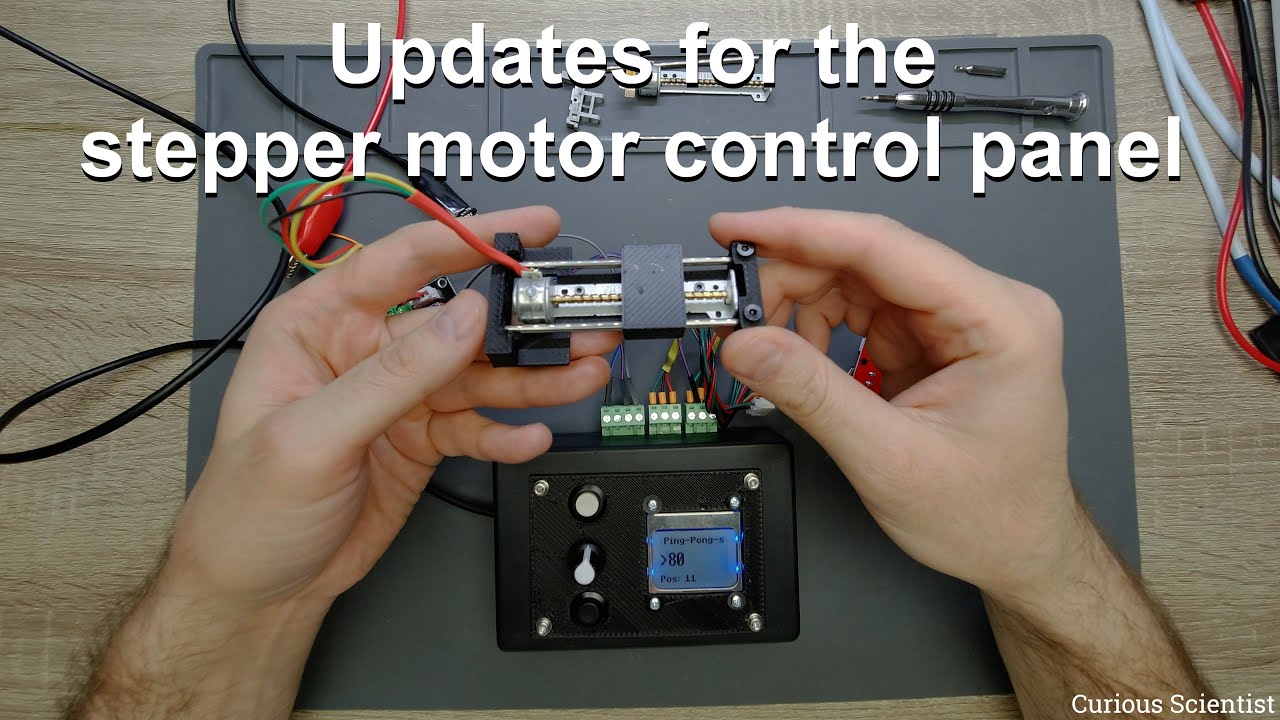Updates for the stepper motor control panel - YouTube