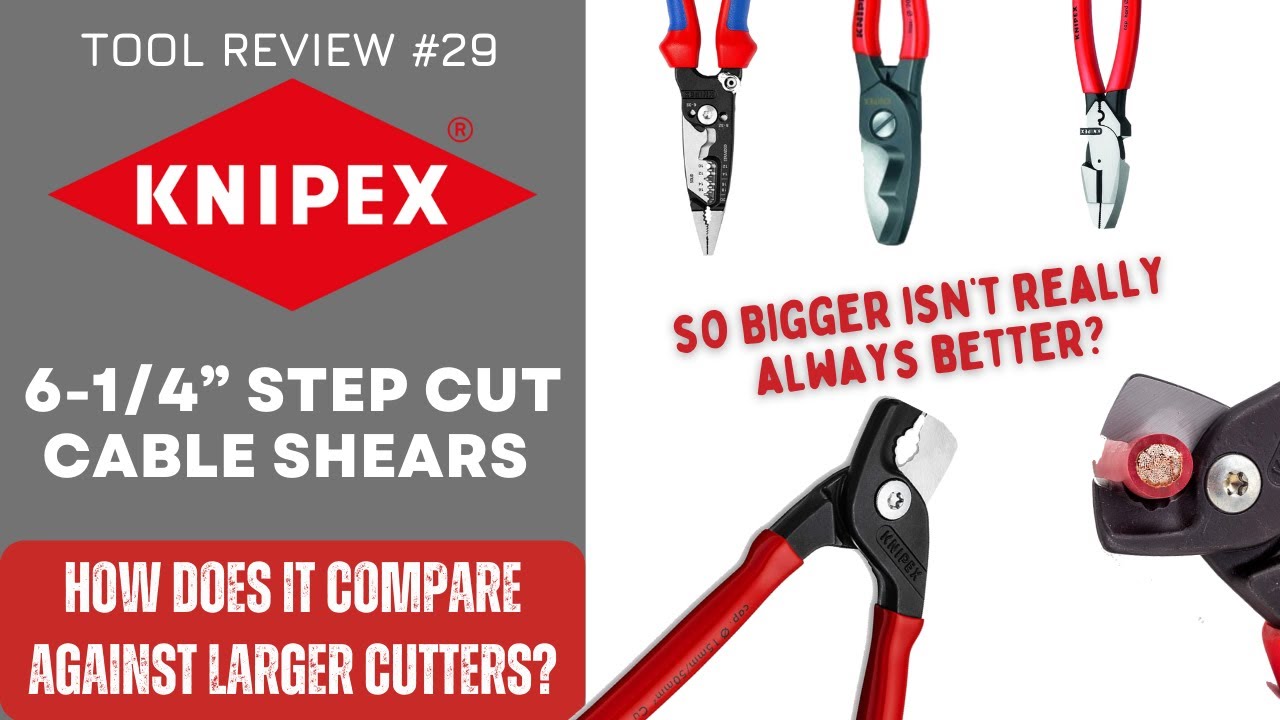 Knipex 6 1/4" StepCut Cable Shears - Small Hand Print... Big Cuts 95-11 ...