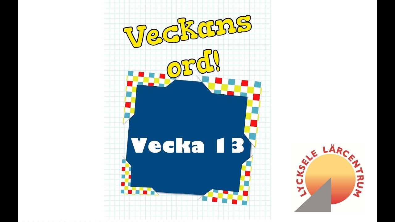 Veckans ord v13 2023 - YouTube