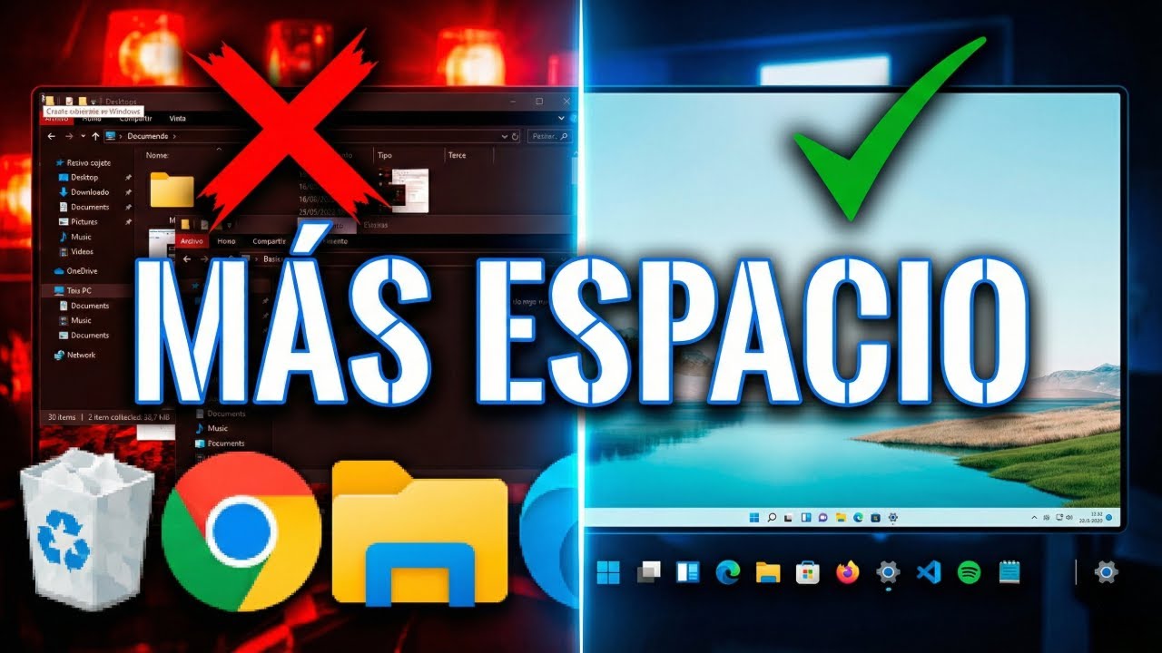 Gana ESPACIO en Pantalla: Reducir Iconos en Windows 11 - YouTube