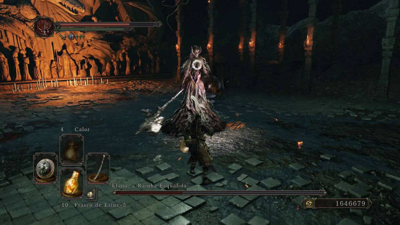 DARK SOULS II: VERSUS BOSS | ELANA, THE SQUALID QUEEN - YouTube