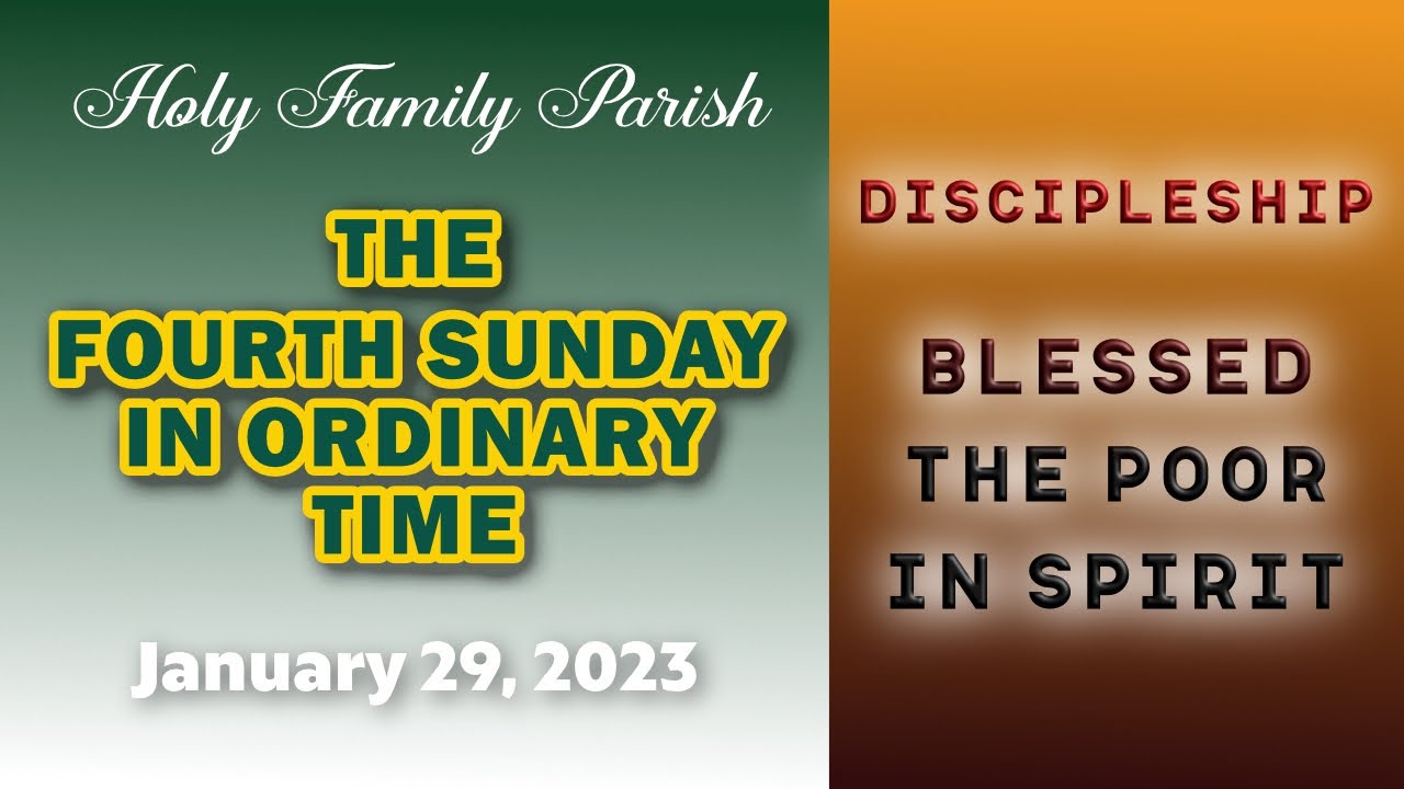 01 29 2023 4th Sunday in Ordinary Time - YouTube