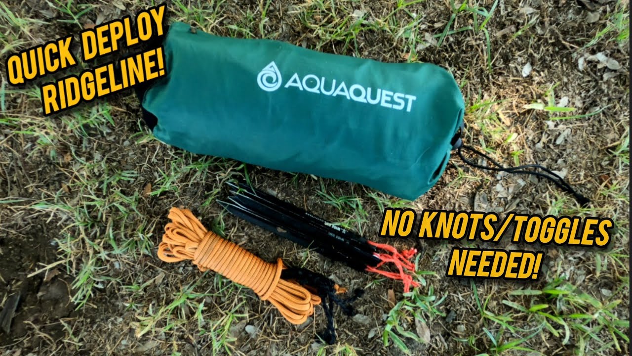 DIY RAPID/QUICK DEPLOY RIDGELINE!!! (Using no knots/toggles) #bushcraft ...